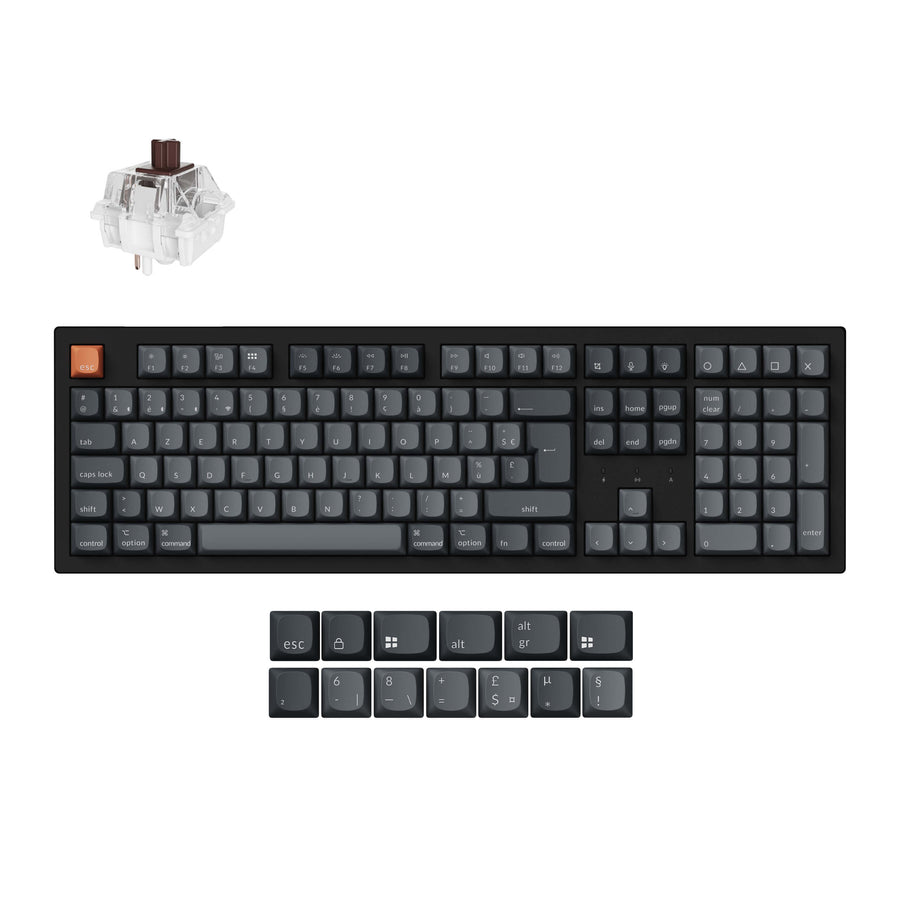 Keychron K10 Max QMK Wireless Custom Mechanical Keyboard ISO Layout Co ...