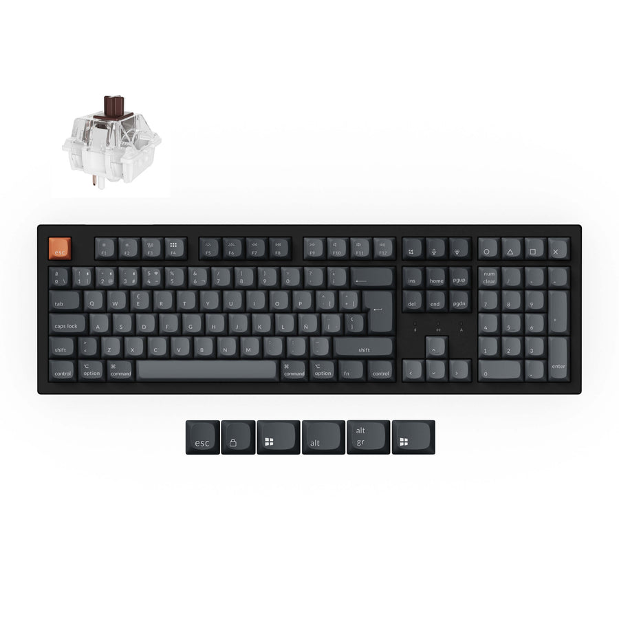 Keychron K10 Max QMK Wireless Custom Mechanical Keyboard ISO Layout Co ...