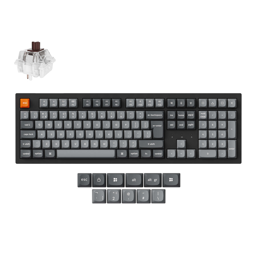 Keychron K10 Max QMK Wireless Custom Mechanical Keyboard ISO Layout Co ...