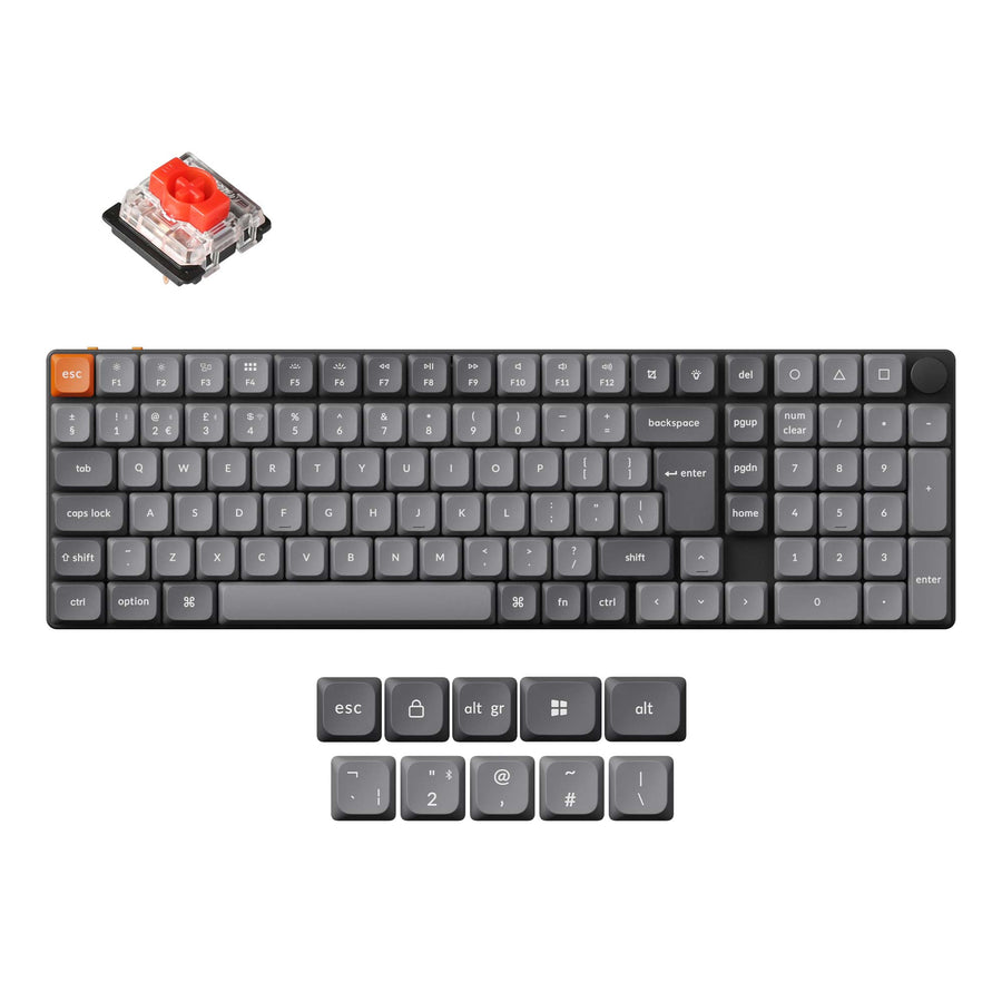 Keychron K17 Max QMK Wireless Custom Mechanical Keyboard ISO Layout Co ...
