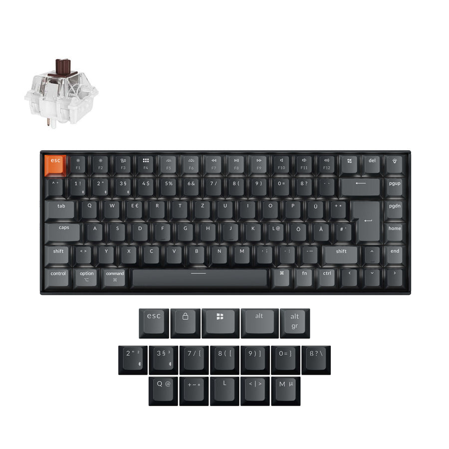 Keychron K2 QMK Wireless Mechanical Keyboard (ISO Layout) - Version 3 ...