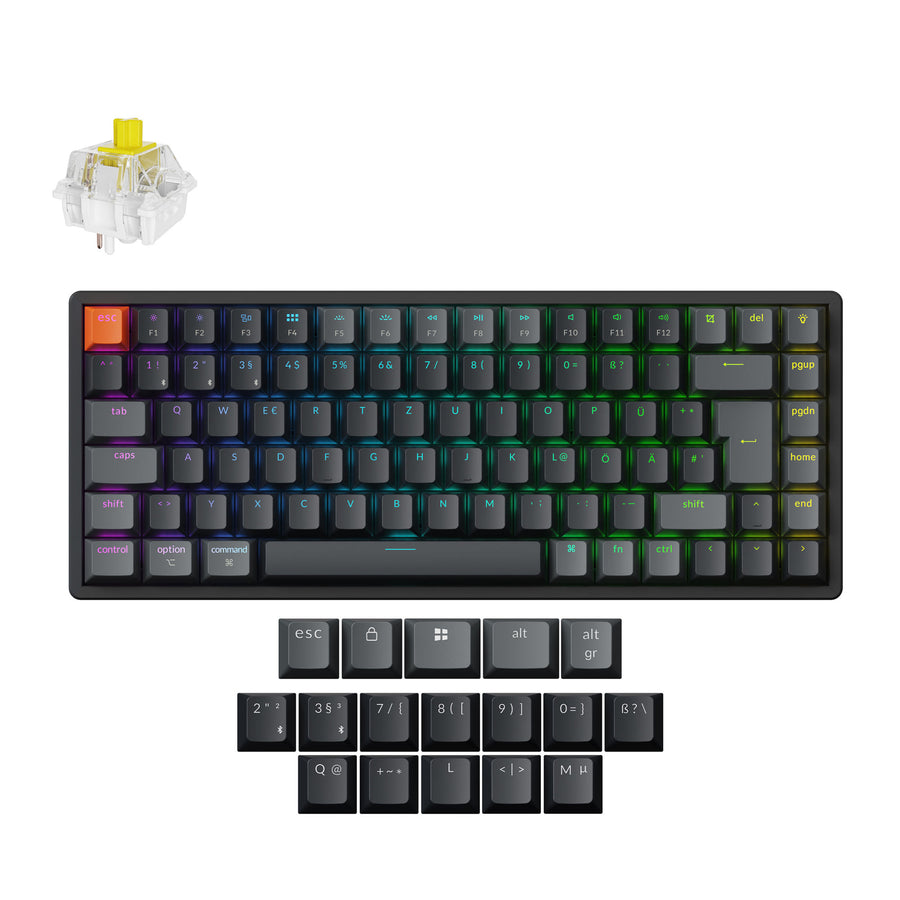 Keychron K2 QMK Wireless Mechanical Keyboard (ISO Layout) - Version 3 ...