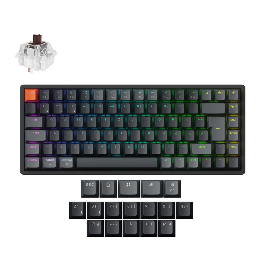 Keychron K2 QMK Wireless Mechanical Keyboard (ISO Layout) - Version 3 ...