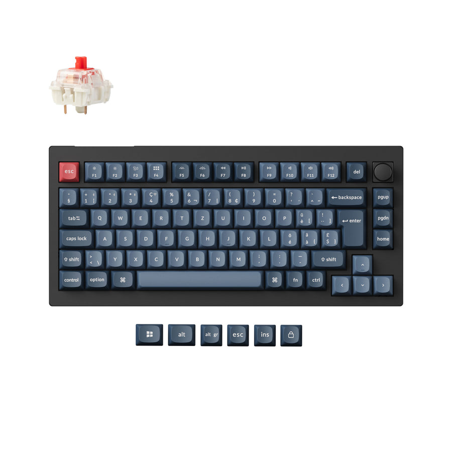 Keychron V1 Max QMK Wireless Custom Mechanical Keyboard ISO Layout Col ...