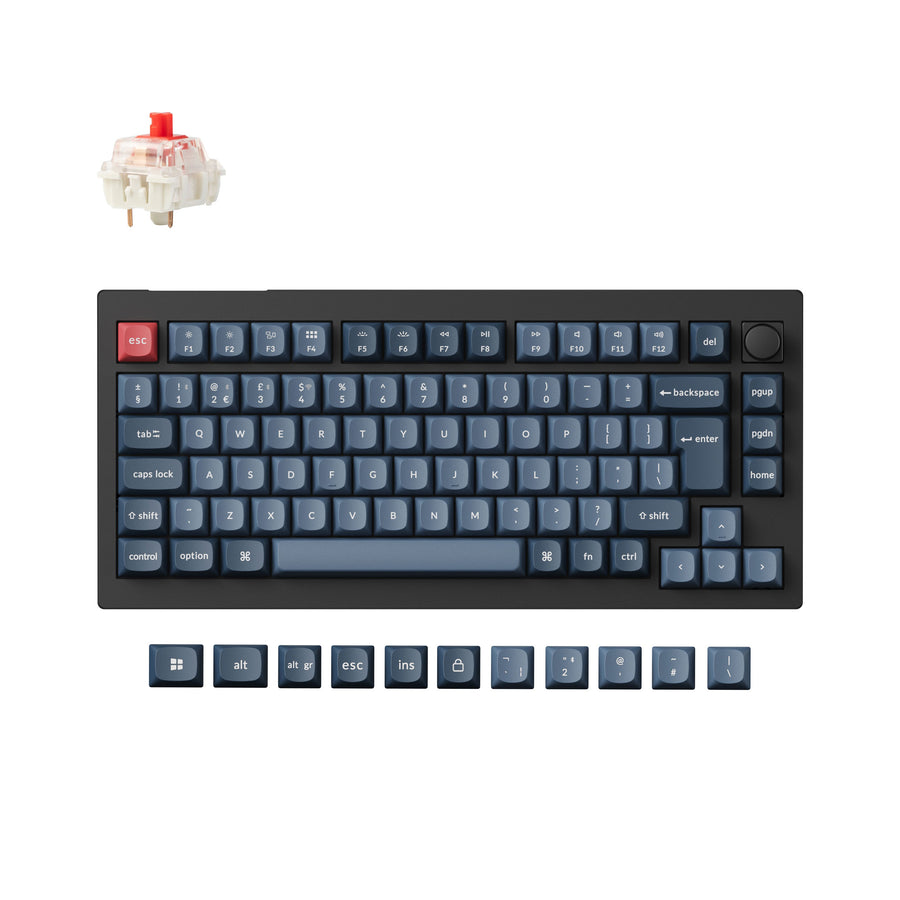 Keychron V1 Max QMK Wireless Custom Mechanical Keyboard ISO Layout Col ...