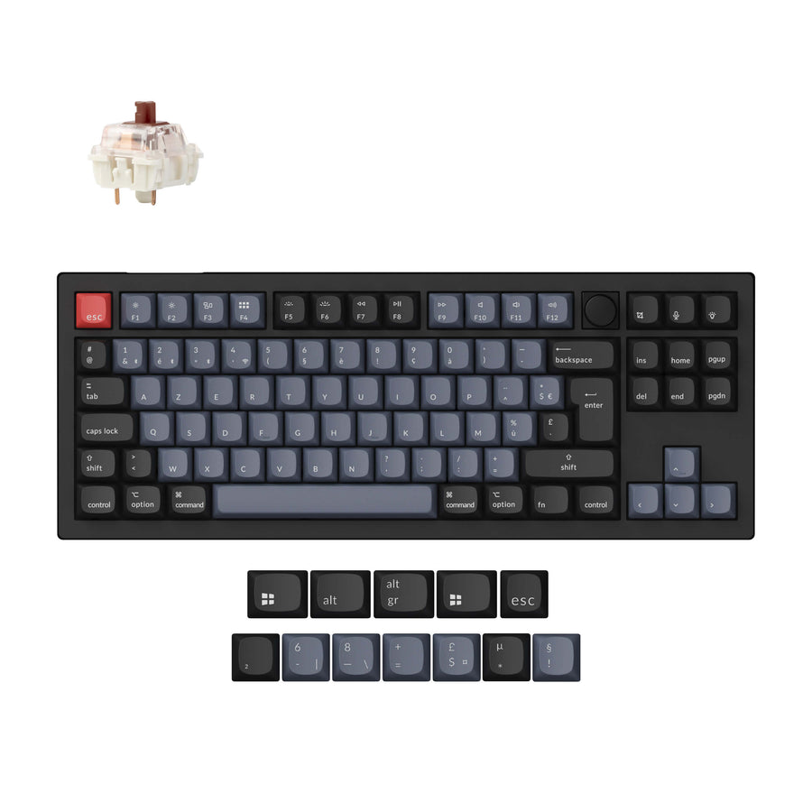 Keychron V3 Max QMK Wireless Custom Mechanical Keyboard ISO Layout Col ...