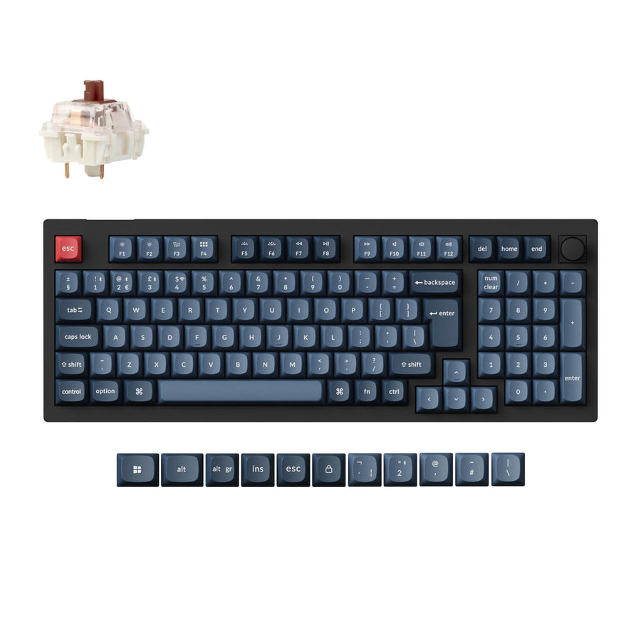 Keychron V5 Max QMK Wireless Custom Mechanical Keyboard ISO Layout Col ...