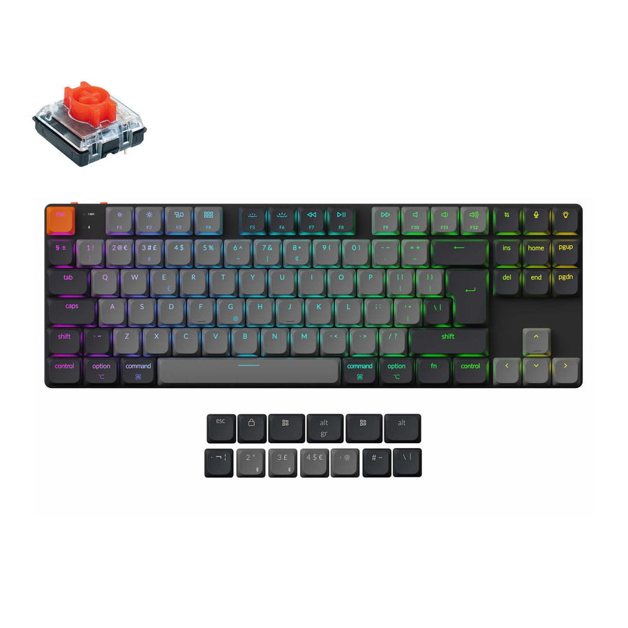 Keychron K1 QMK Wireless Mechanical Keyboard (ISO Layout) - Version 6 ...