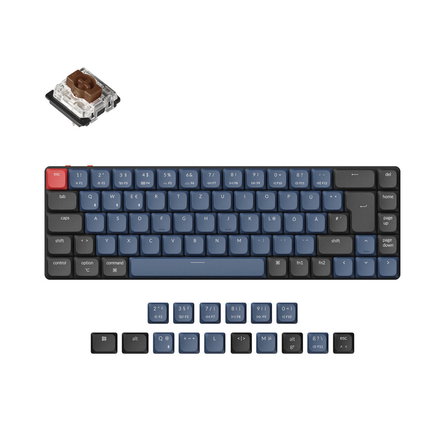 Keychron K7 Pro QMK/VIA Wireless Custom Mechanical Keyboard ISO Layout ...