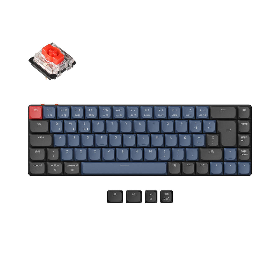 Keychron K7 Pro QMK/VIA Wireless Custom Mechanical Keyboard ISO Layout ...