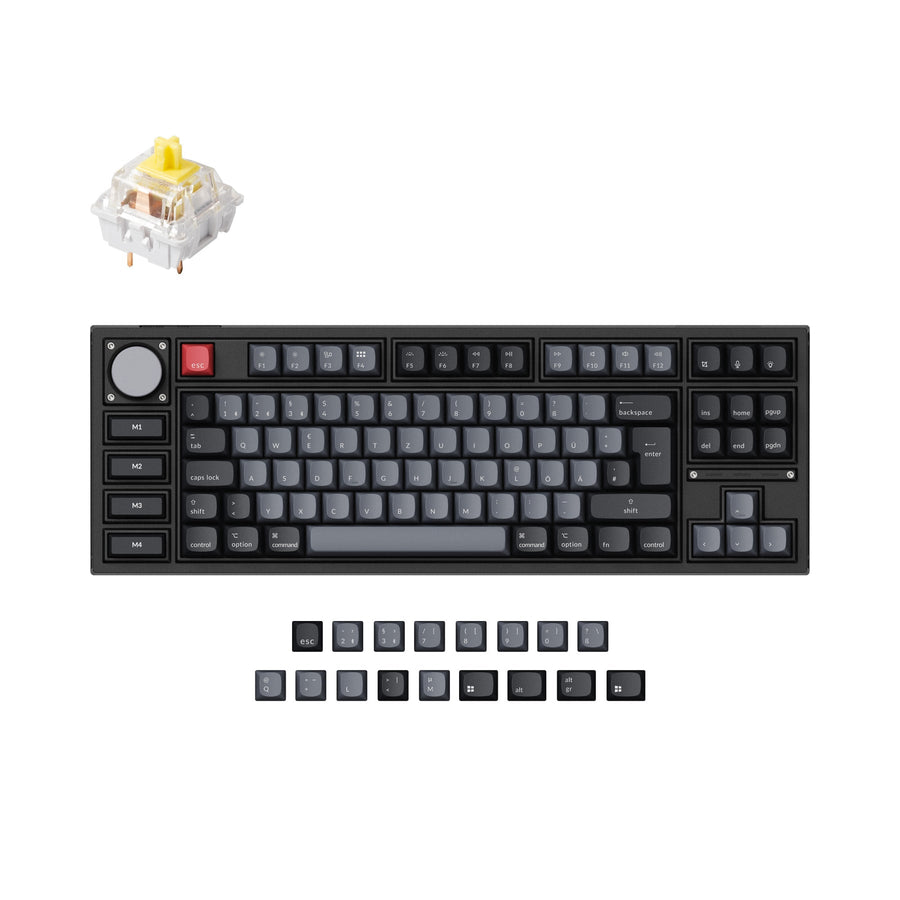 Keychron Q3 Pro QMK/VIA Wireless Custom Mechanical Keyboard ISO Layout ...